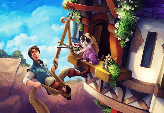 Huysuz Internet Fenomeni Grumpy Cat'i Disney Karakteri Yapmaca ...